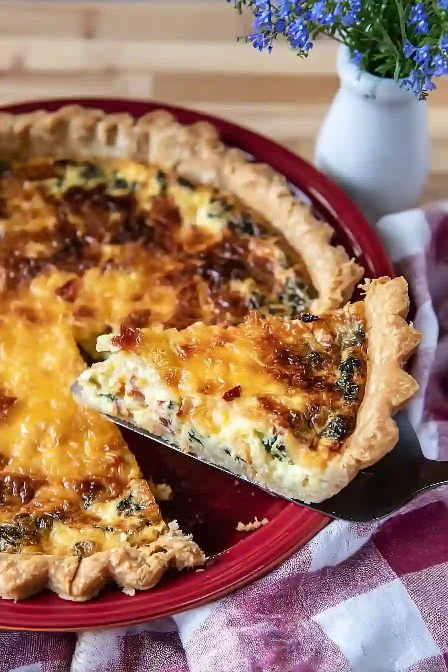 Apple Bacon Cheddar Quiche
