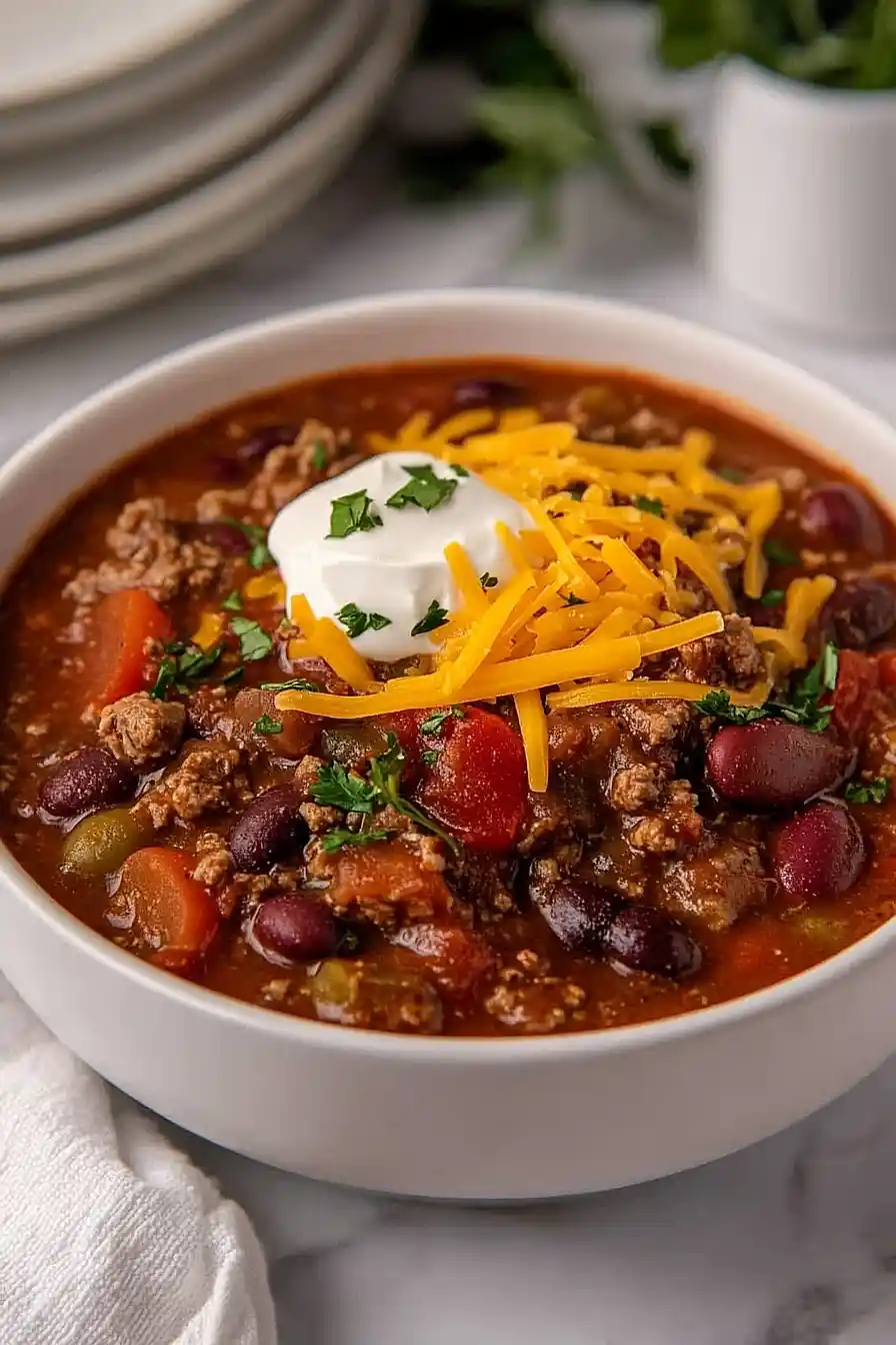 Slow Cooker Stew Meat Chili