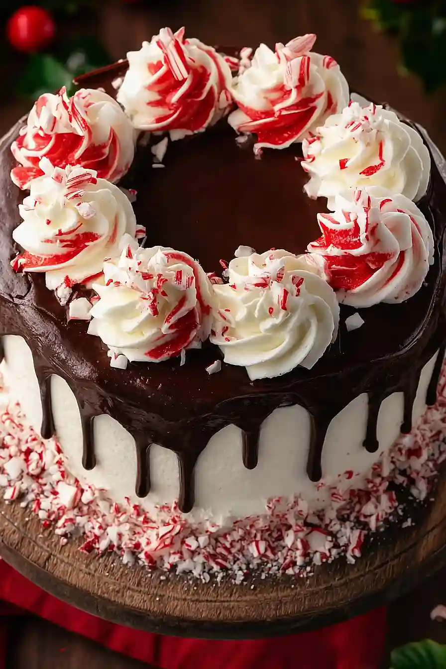 Ultimate Peppermint Fudge Cake