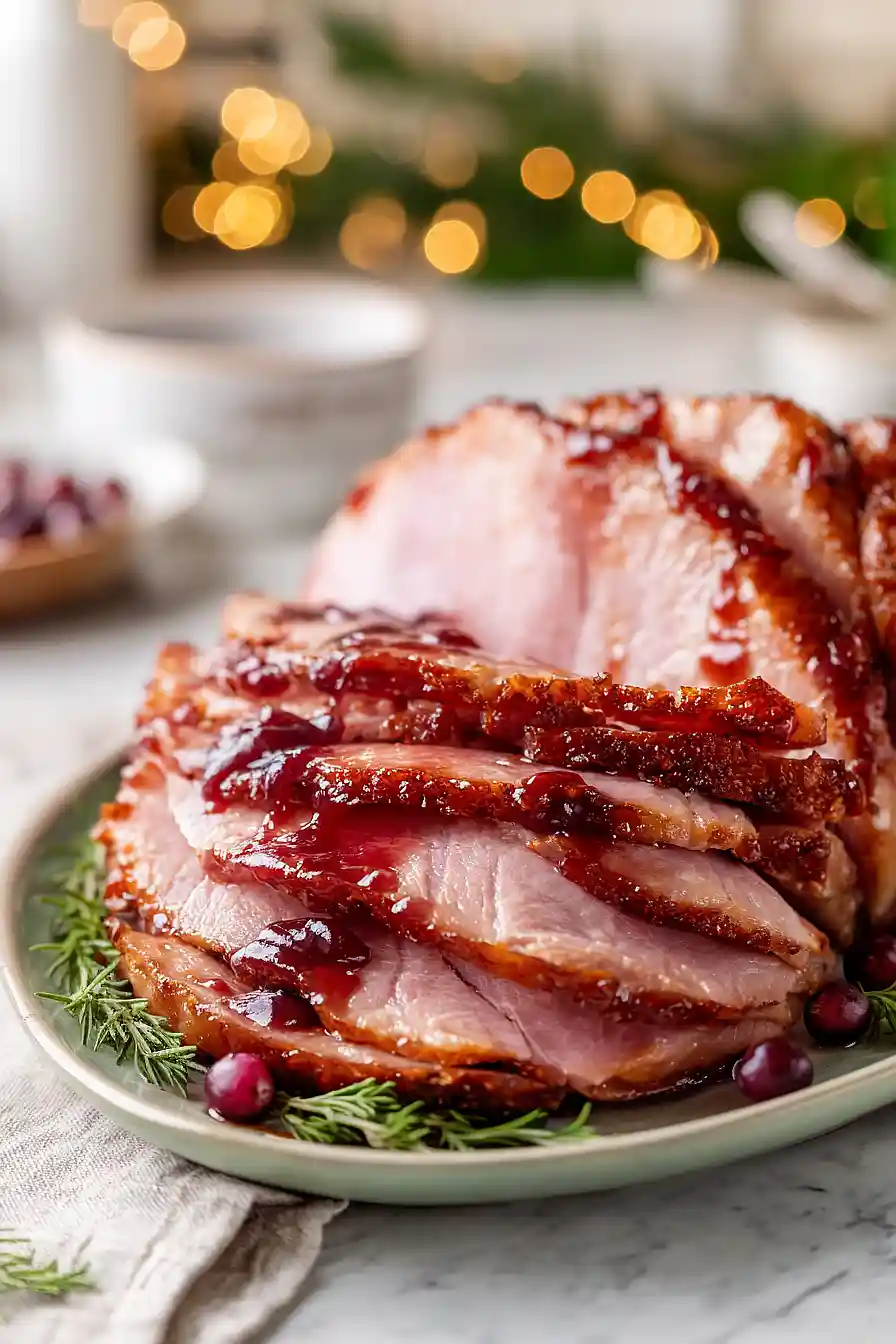 Perfect Cranberry Glazed Ham
