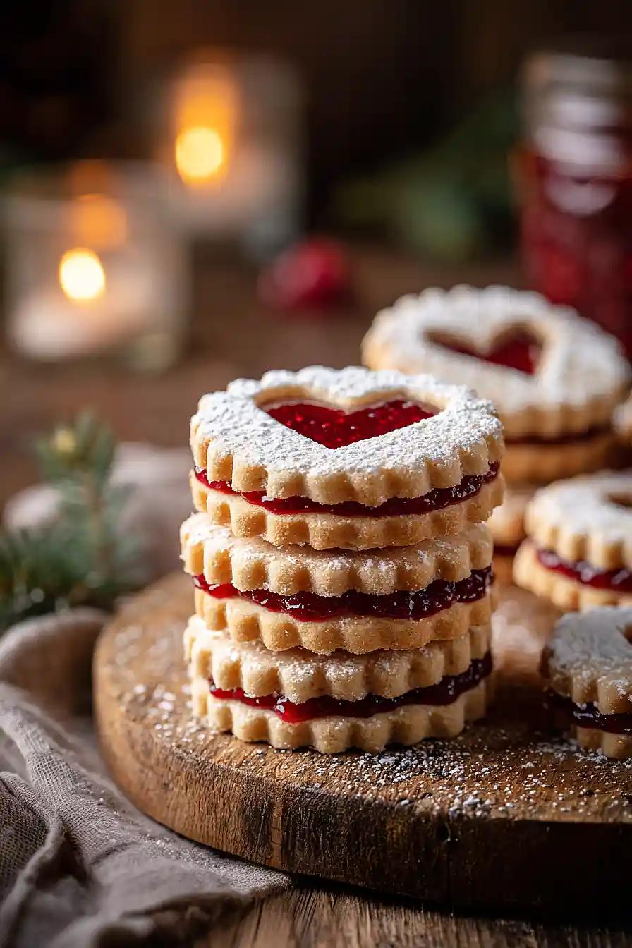 Simple Almond Linzer Cookies