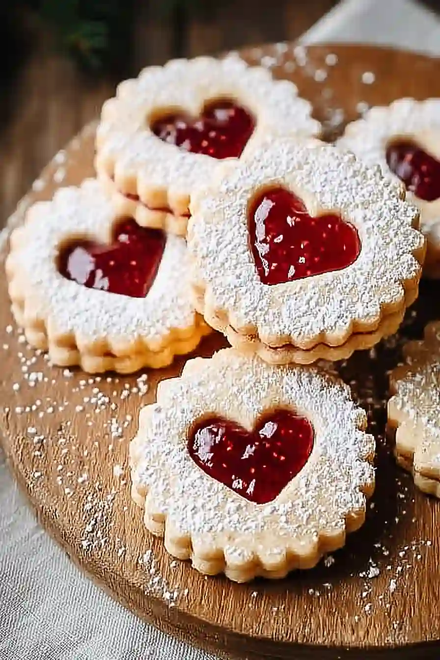 Simple Almond Linzer Cookies