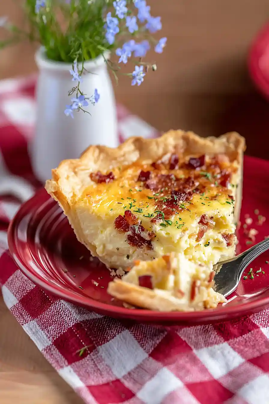 Apple Bacon Cheddar Quiche
