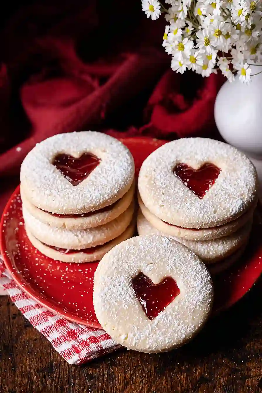 Mouthwatering Dairy Free Strawberry Linzer Cookies