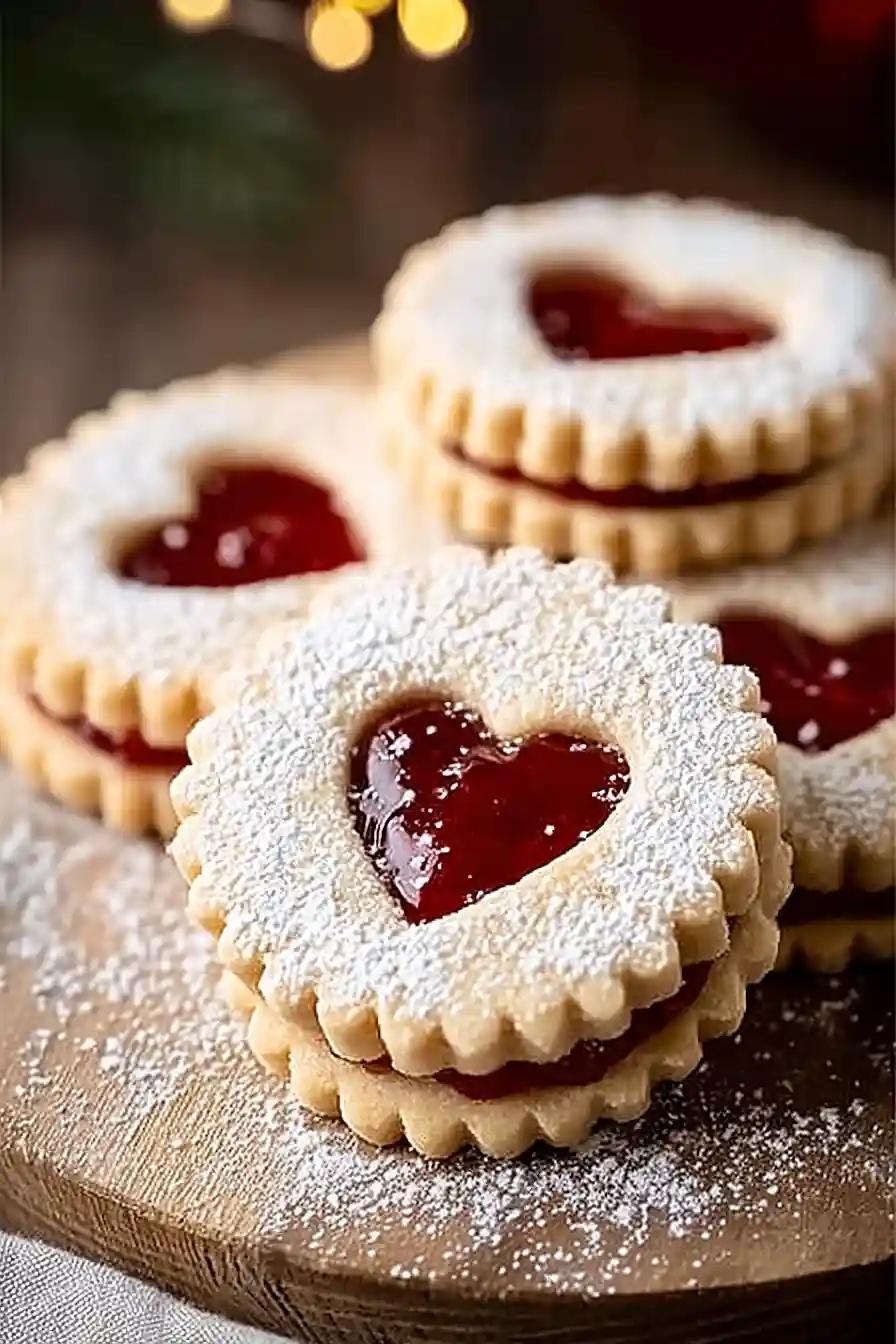Simple Almond Linzer Cookies