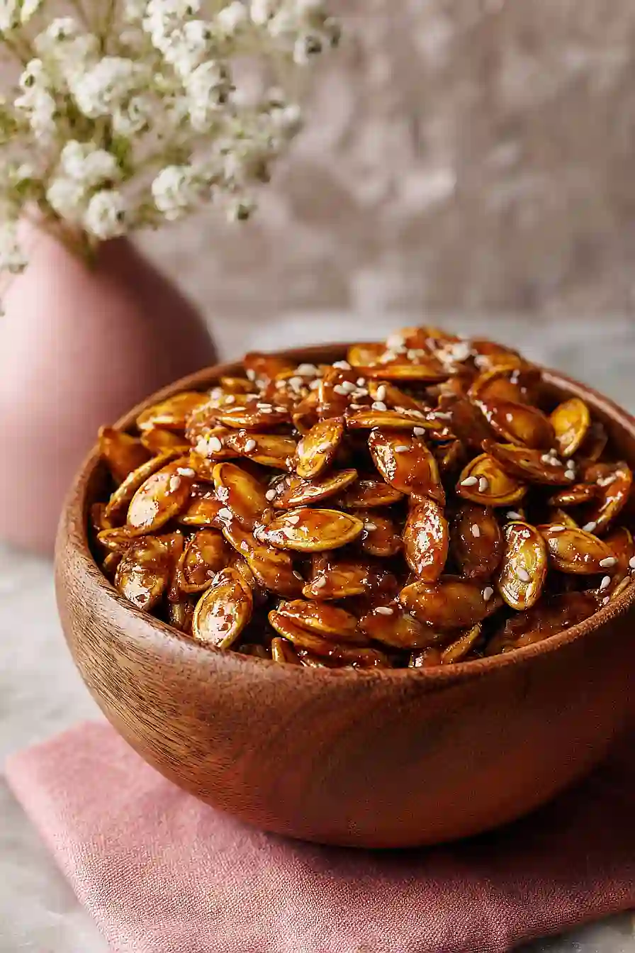 Homemade Maple Glazed Pumpkin Seeds