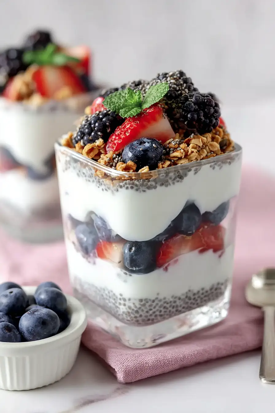 Creamy Greek Yogurt Parfait with Chia Seeds