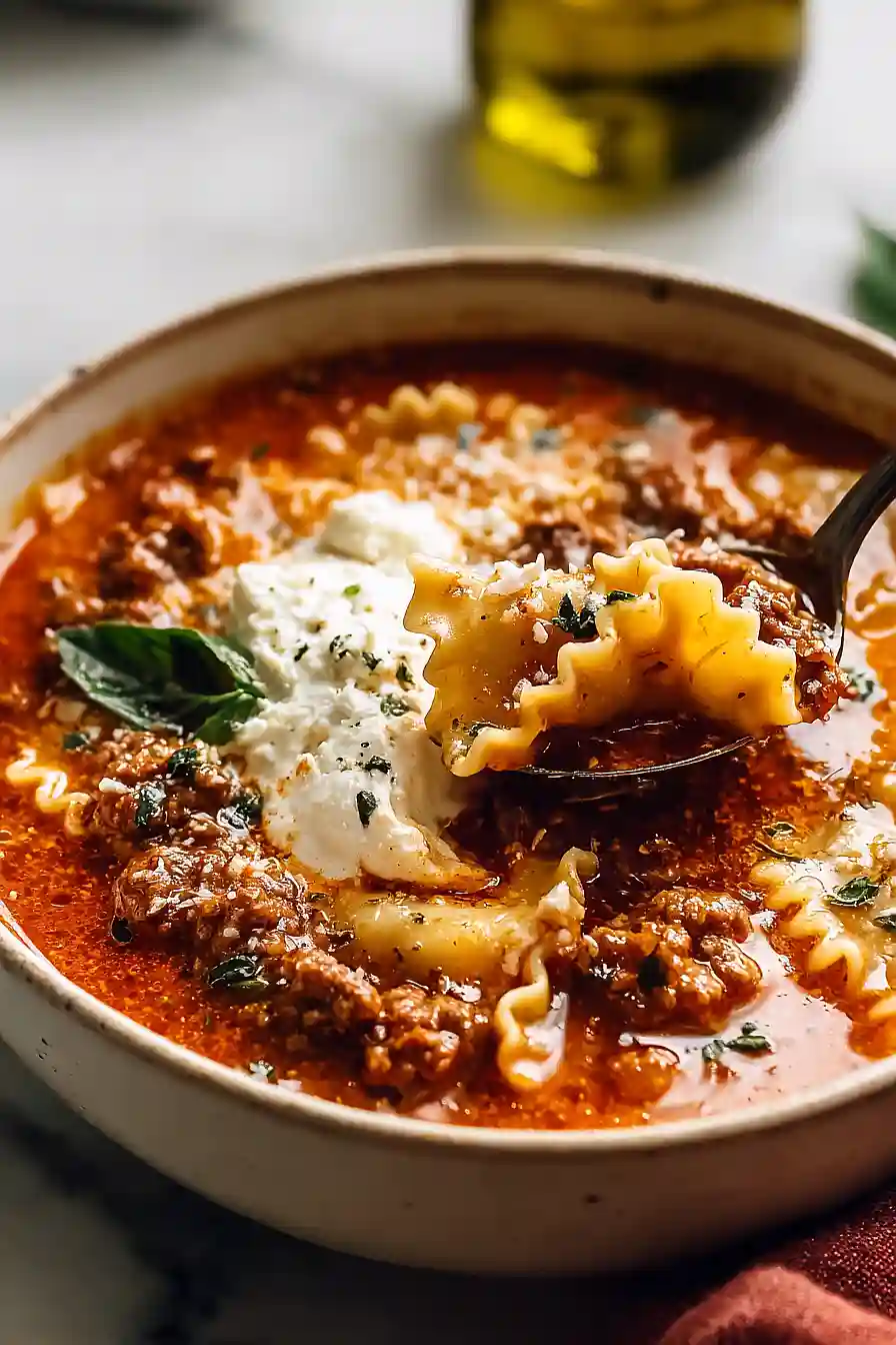 Spinach Italian Sausage Lasagna Soup