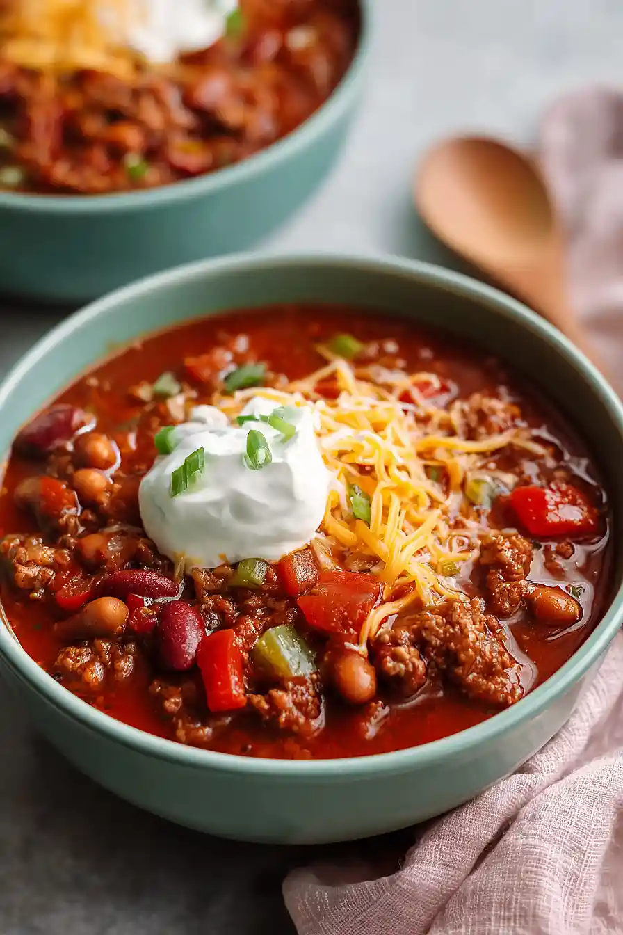 Simple Ground Turkey and Sausage Chili