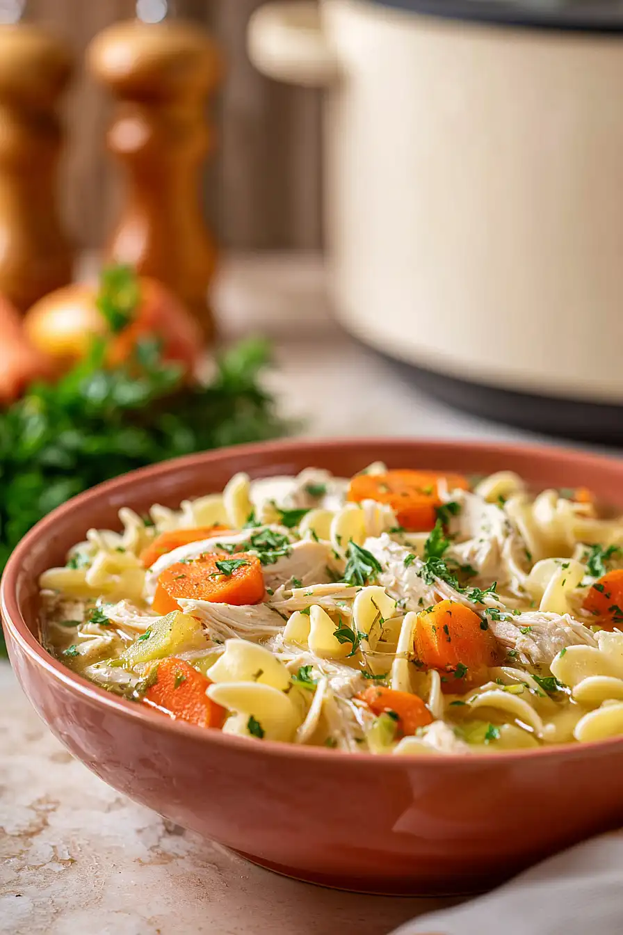Tasty Crockpot Chicken Noodle Soup