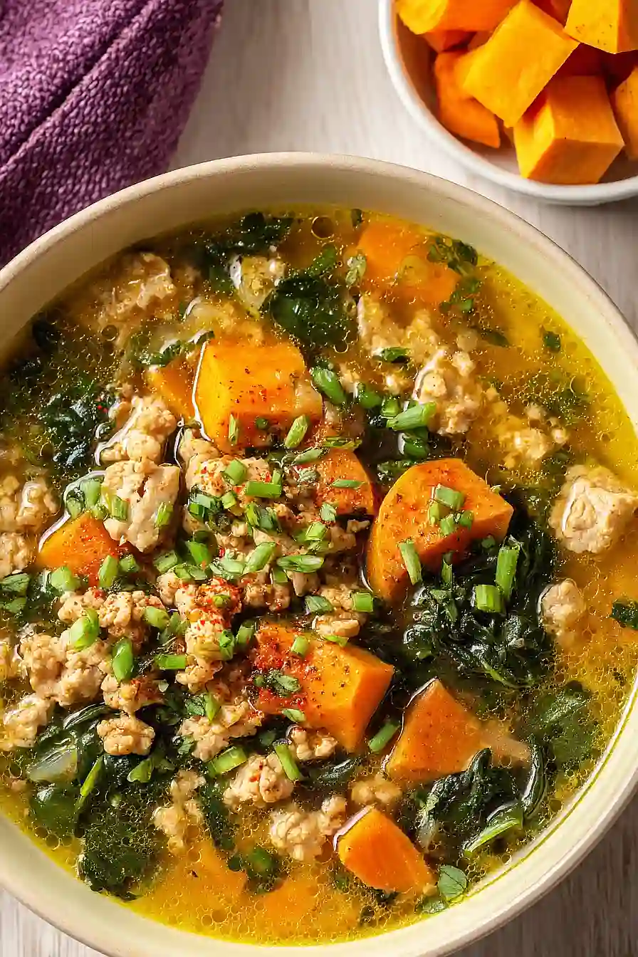 Easy Ground Turkey and Sweet Potato Soup