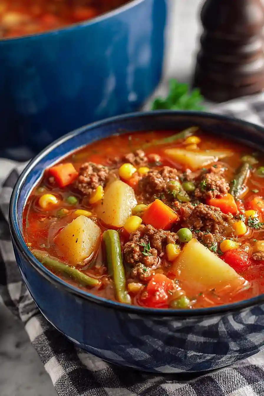 Vegetable Ground Beef Soup