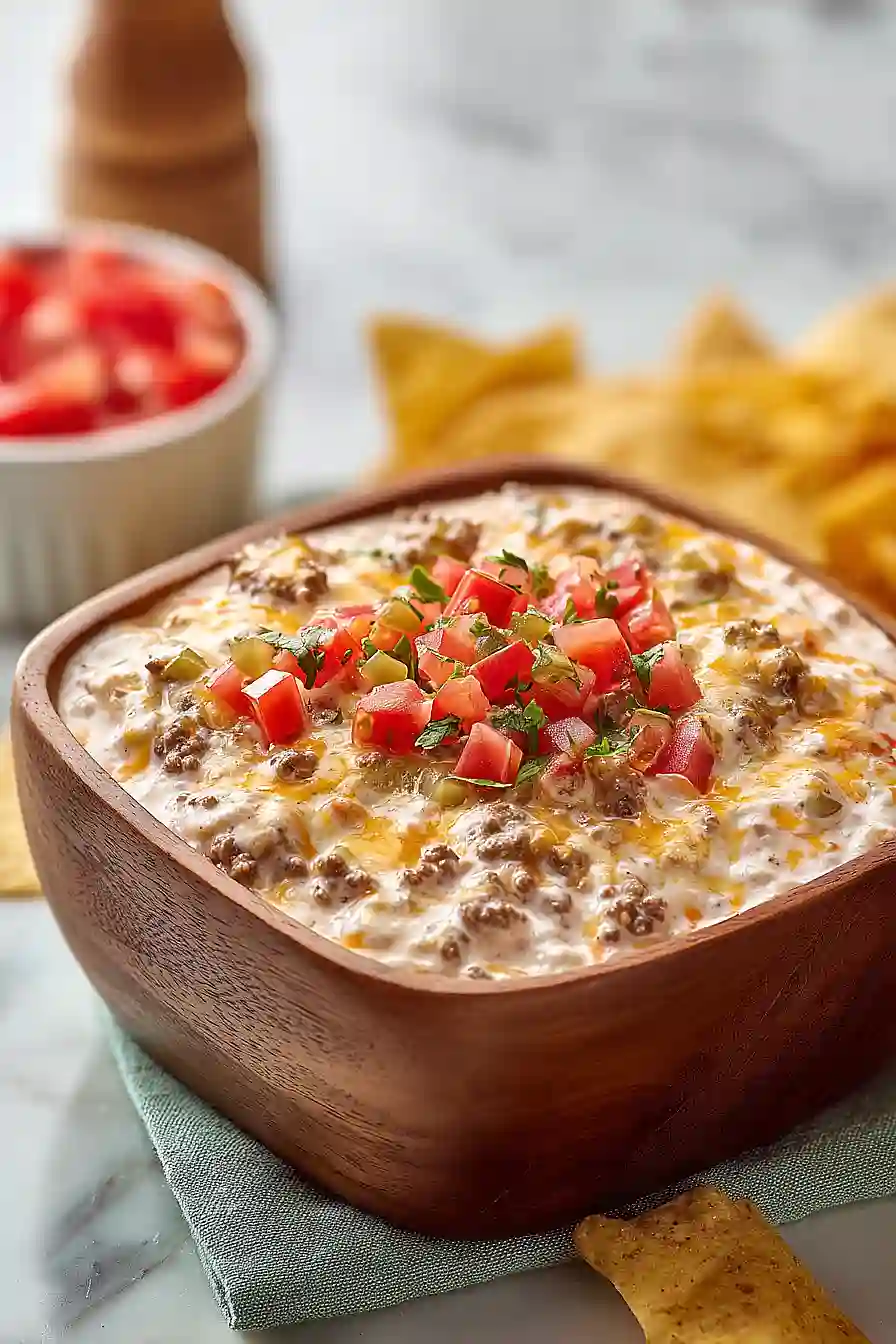 Spicy Rotel Dip with Ground Beef