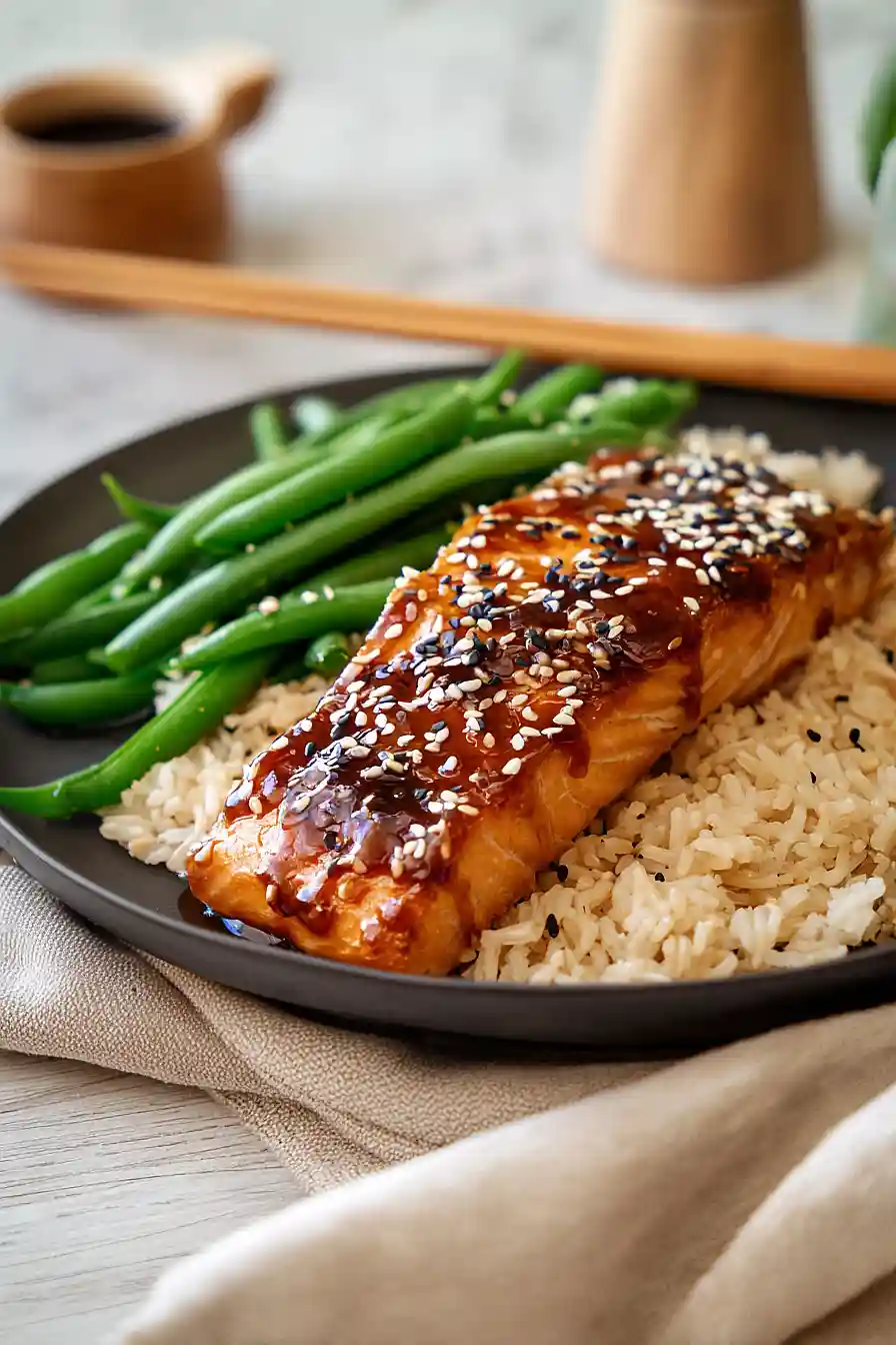 Glazed Teriyaki Baked Salmon