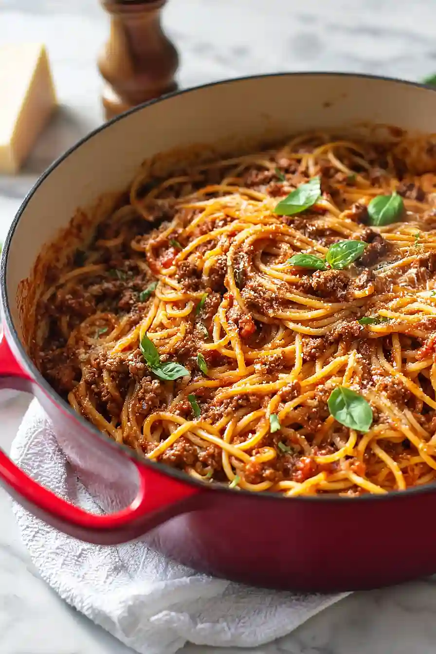 Homemade Spaghetti with Meat Sauce