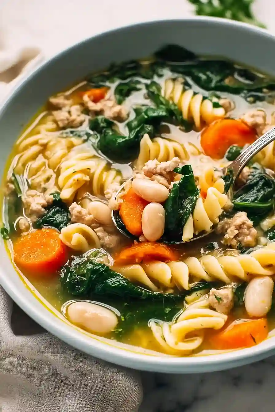 Classic Ground Turkey Pasta Soup