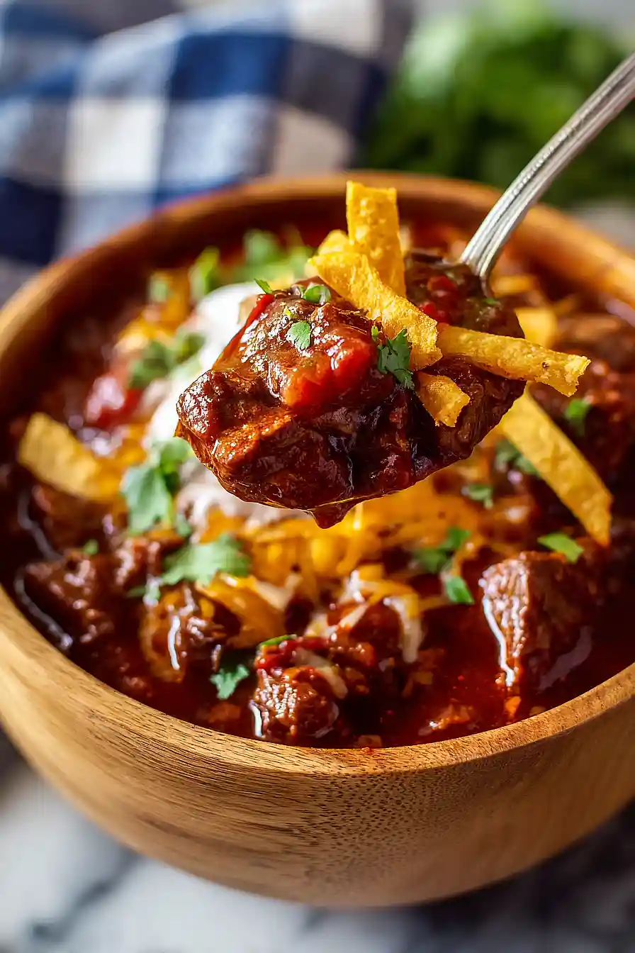 Slow-Cooked Spicy Beef Chili
