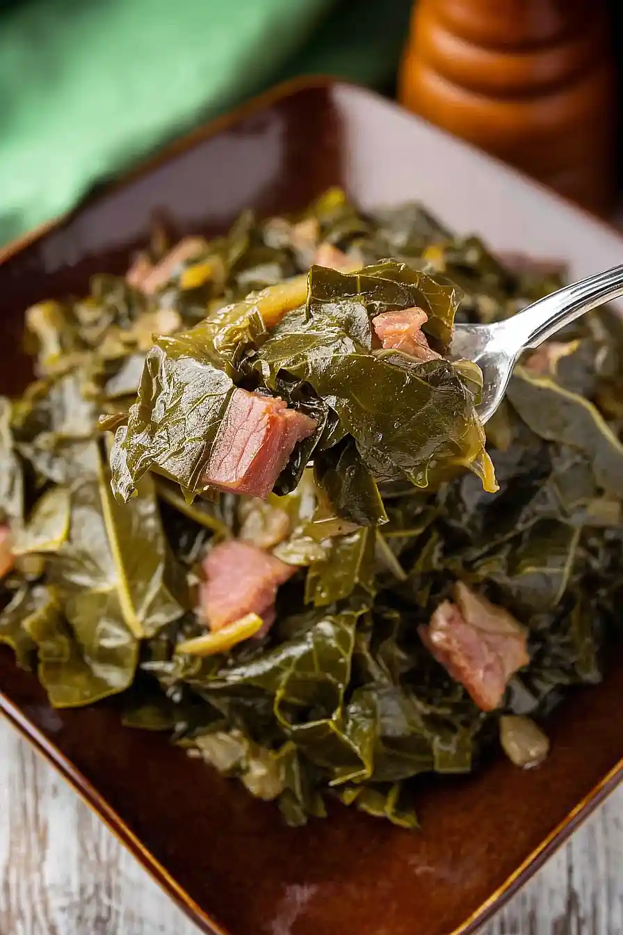 Ham Hock Crock Pot Collard Greens