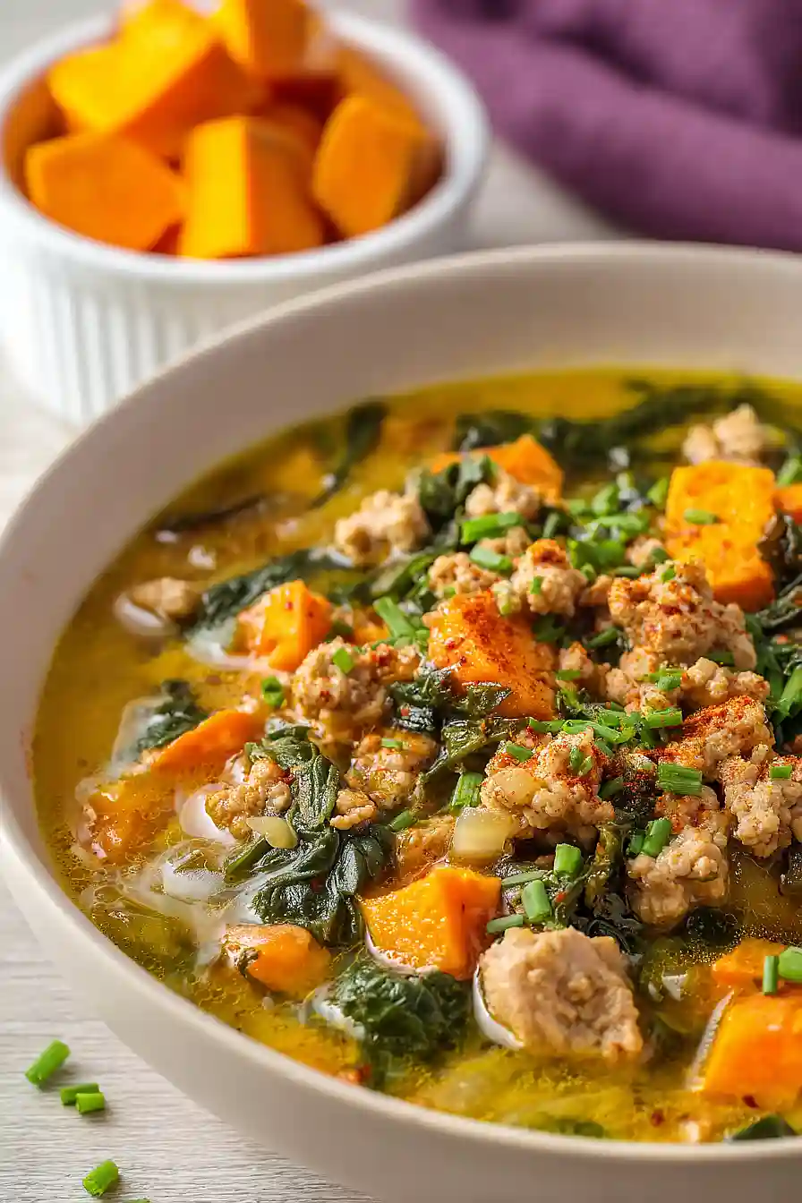 Easy Ground Turkey and Sweet Potato Soup