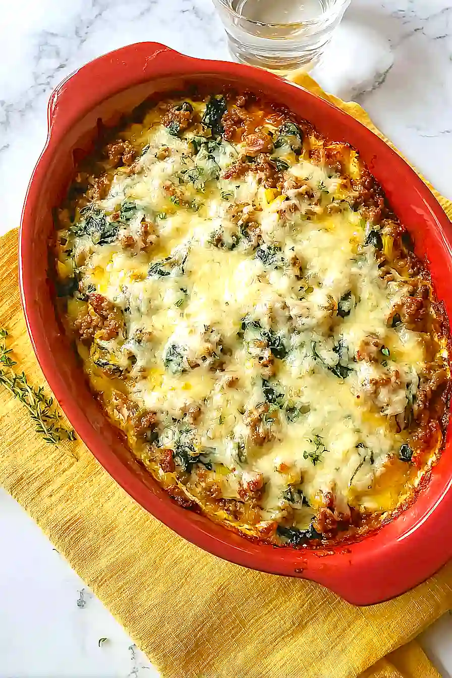 Irresistible Low Carb Ground Turkey Casserole