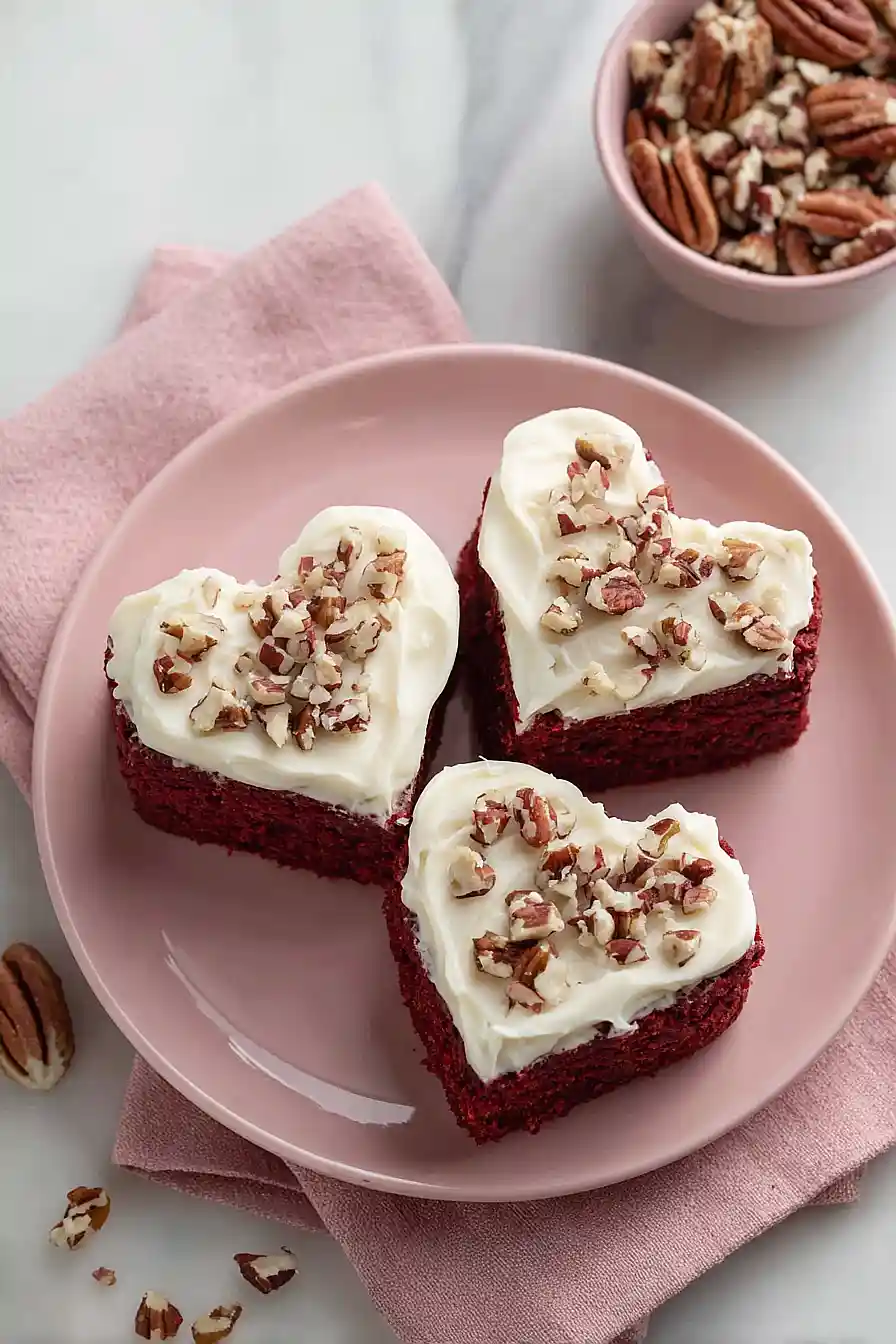 Classic Red Velvet Pecan Brownies