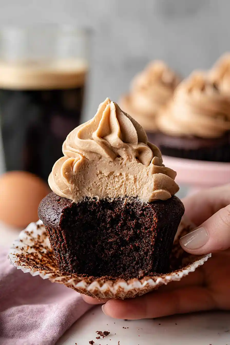 Mouthwatering Guinness Chocolate Cupcakes