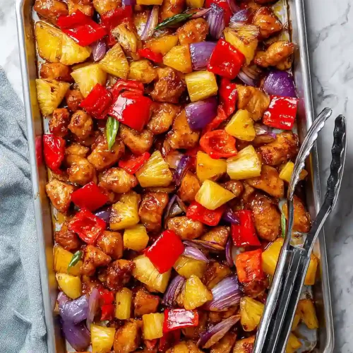 Mouthwatering Sheet Pan Pineapple Chicken