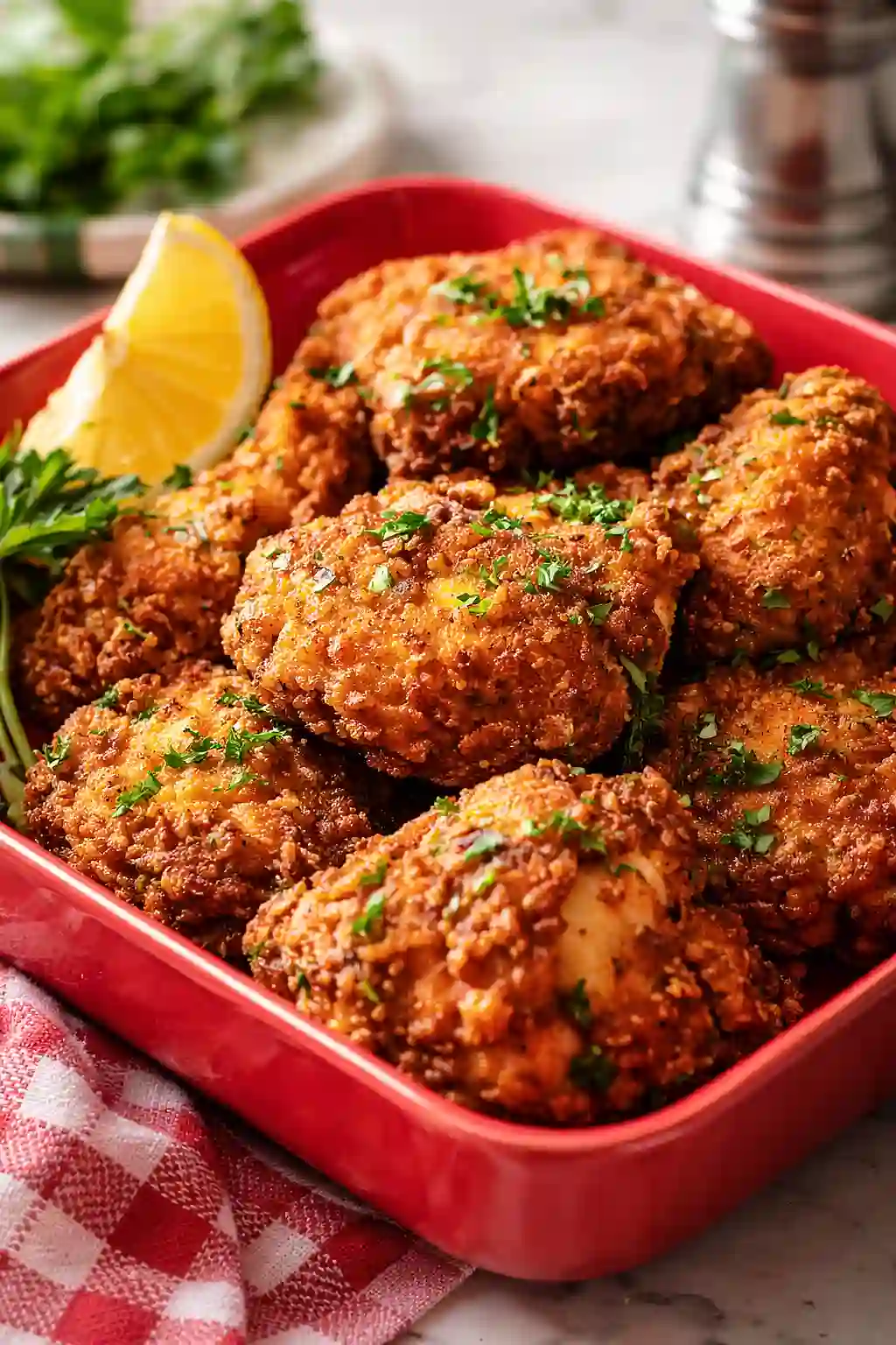 Golden Fried Chicken Thighs
