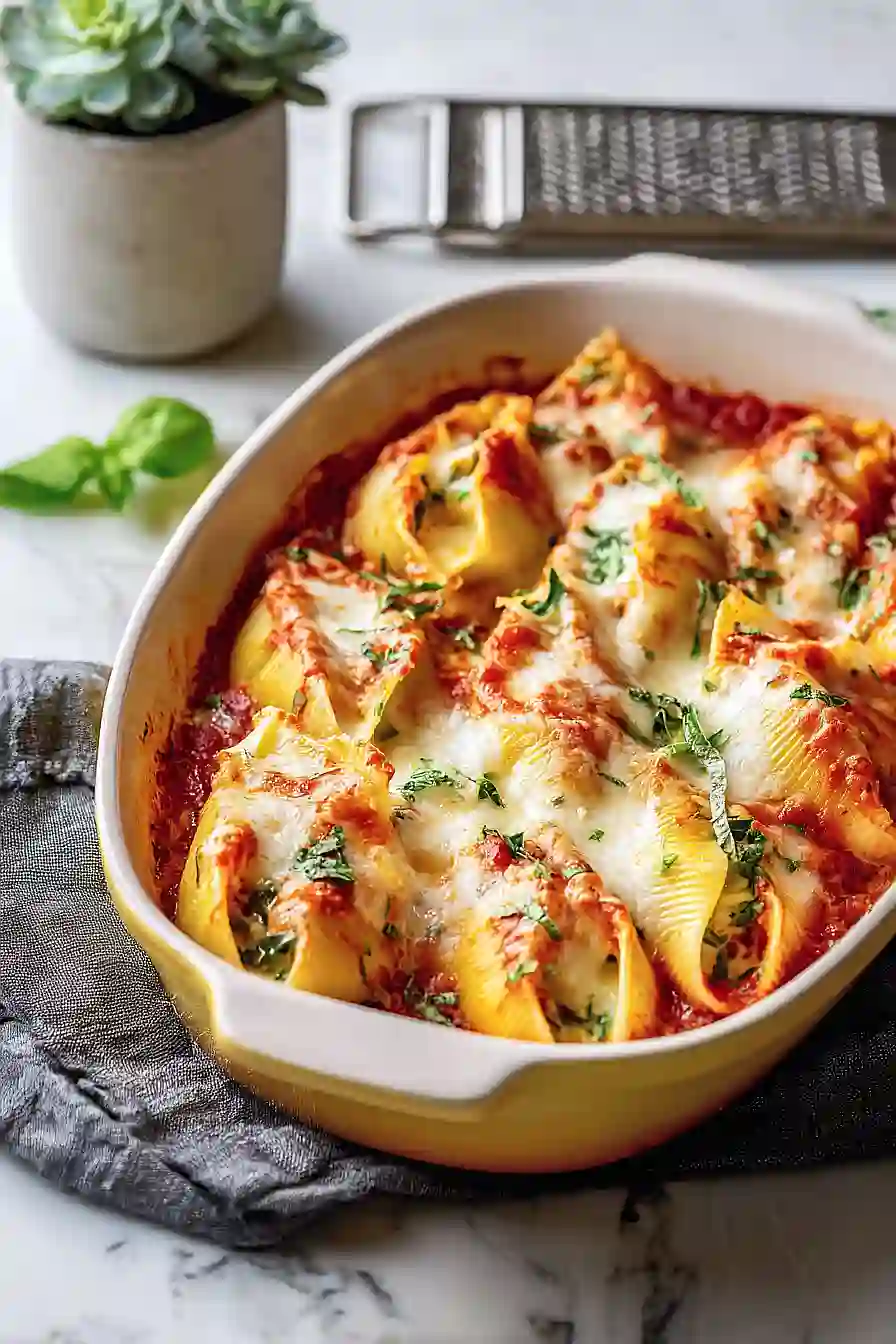 Pesto Cottage Cheese Stuffed Shells