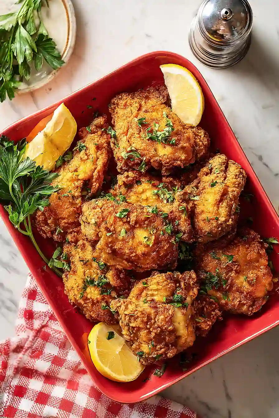 Golden Fried Chicken Thighs