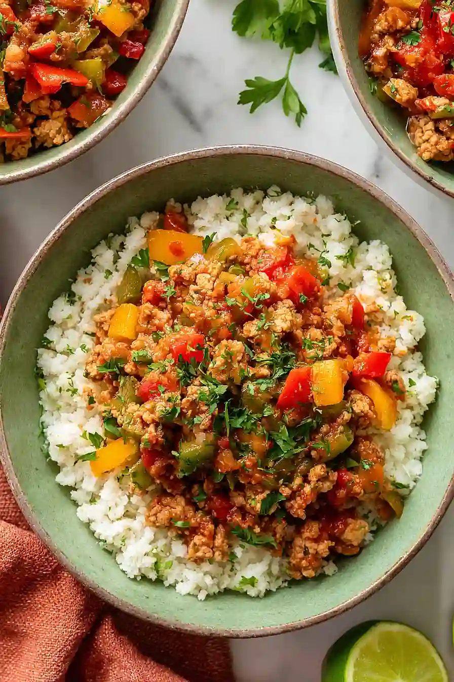 Turkey Stuffed Bell Pepper Bowl