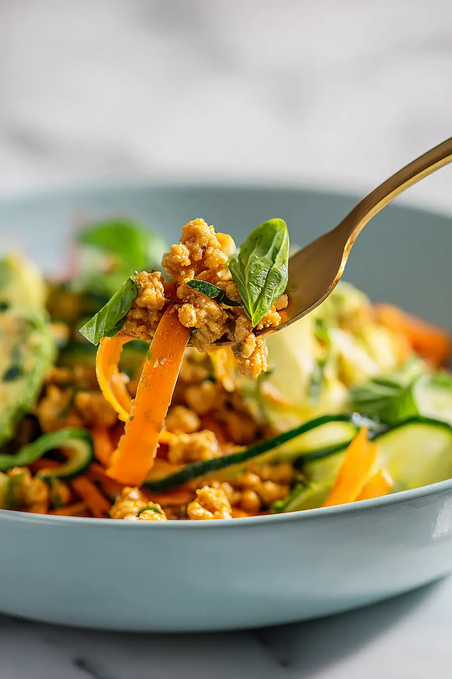 Tasty Asian Ground Turkey Salad