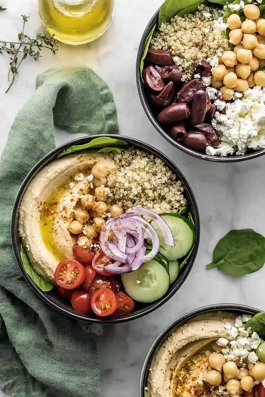 15-Minute Mediterranean Hummus Bowl