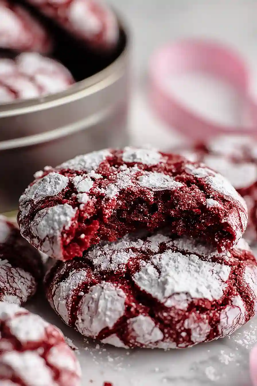 Best Red Velvet Cake Mix Crinkle Cookies