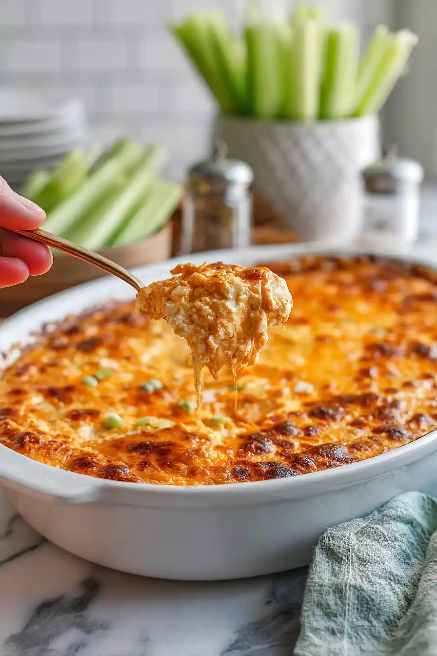 Smoky Grilled Buffalo Chicken Dip