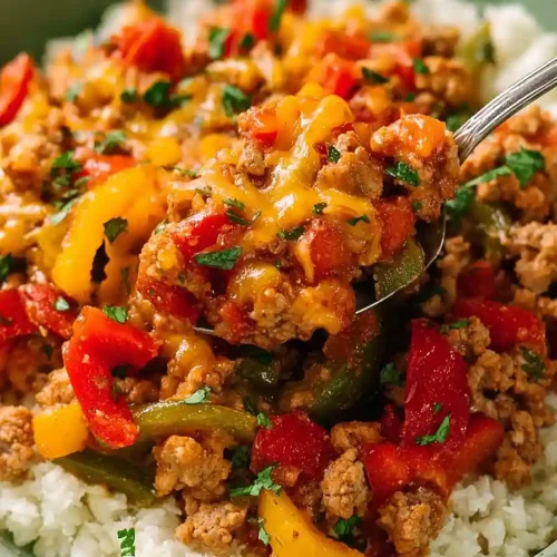Turkey Stuffed Bell Pepper Bowl
