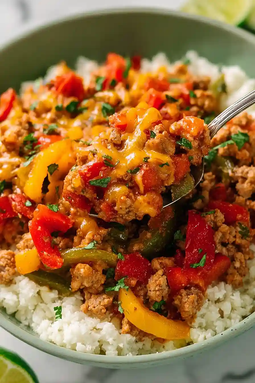 Turkey Stuffed Bell Pepper Bowl