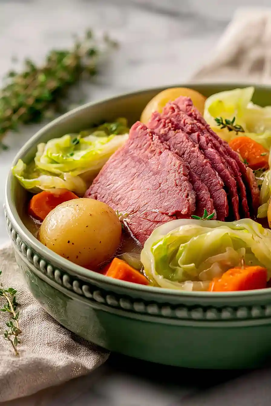 Traditional Corned Beef and Cabbage Stovetop