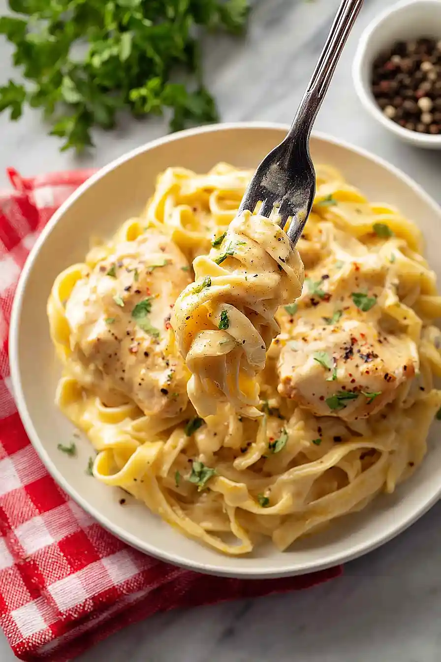 Slow Cooker Chicken Thighs and Noodles