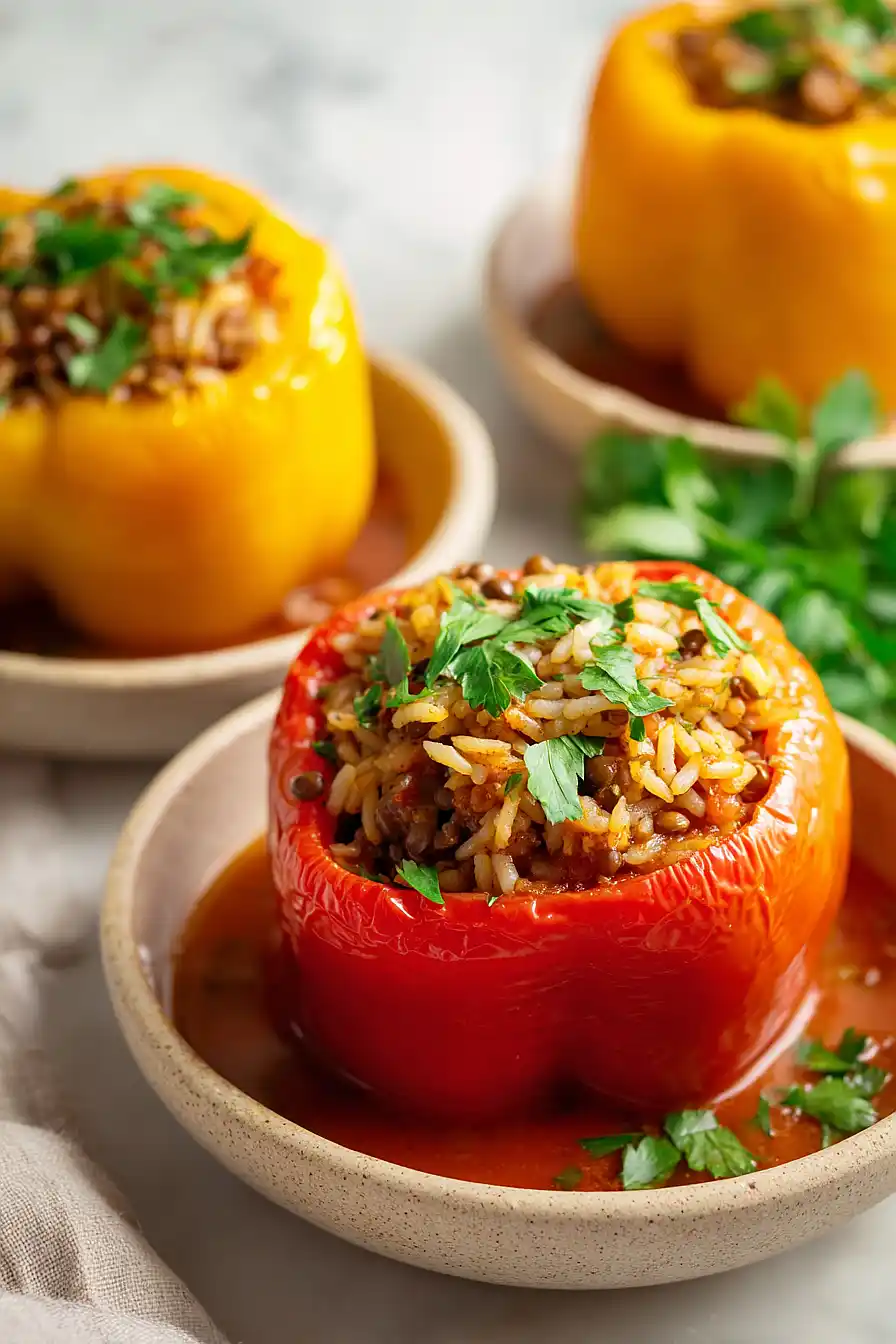 Homemade Arabic Stuffed Bell Peppers