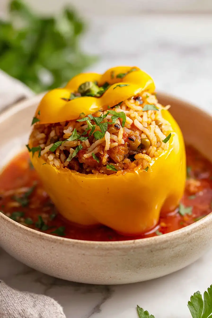 Homemade Arabic Stuffed Bell Peppers