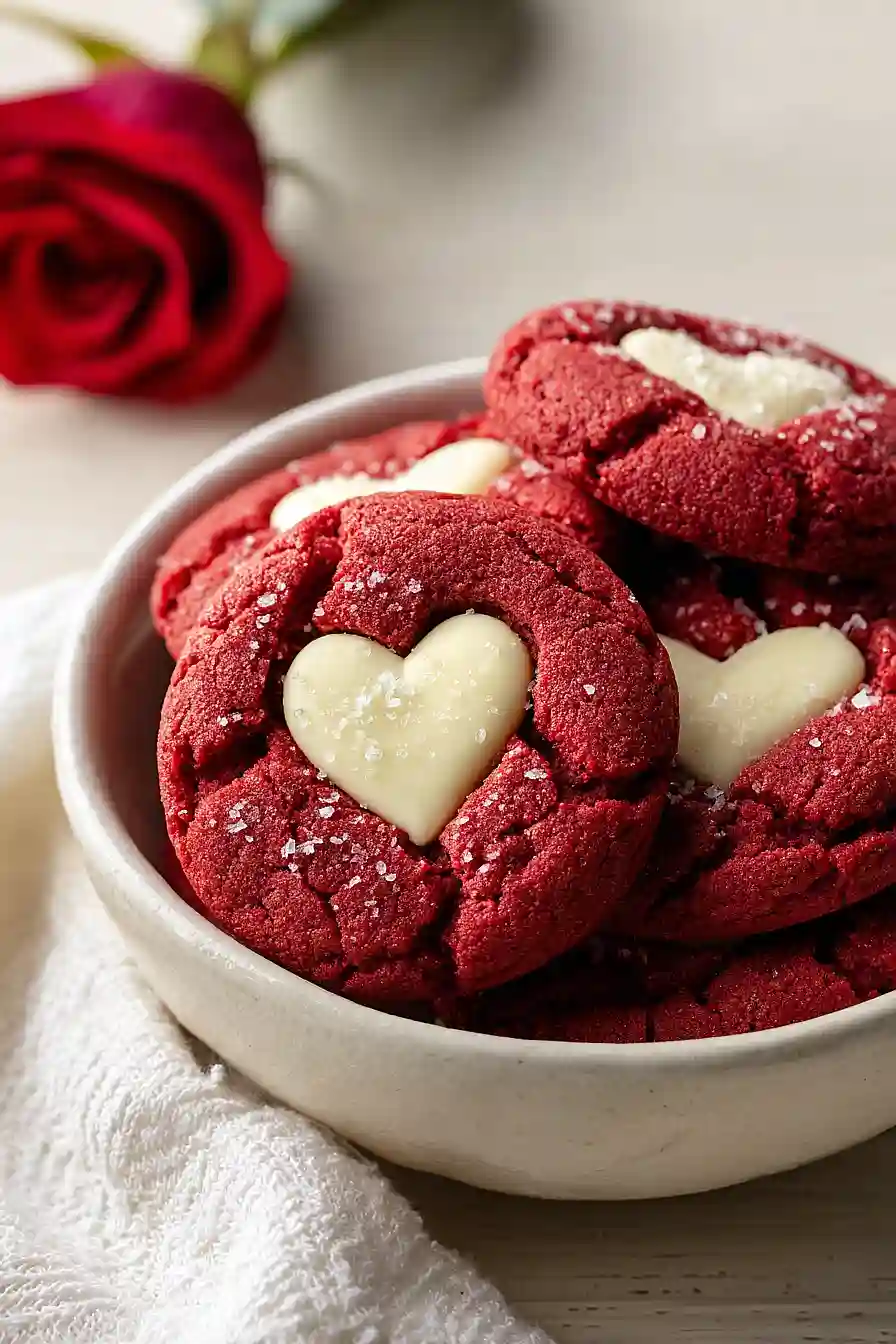 Chewy Valentine's Day Red Velvet Cookies