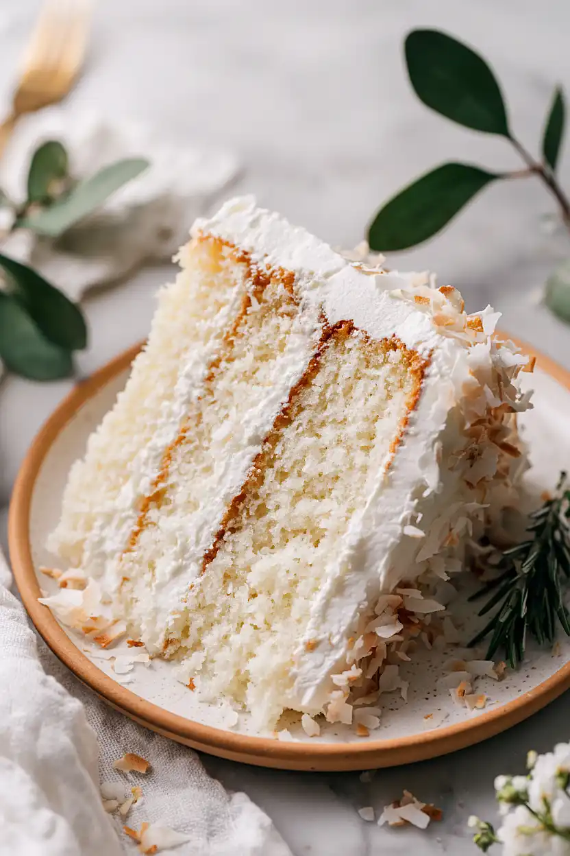 Classic Christmas Coconut Cake