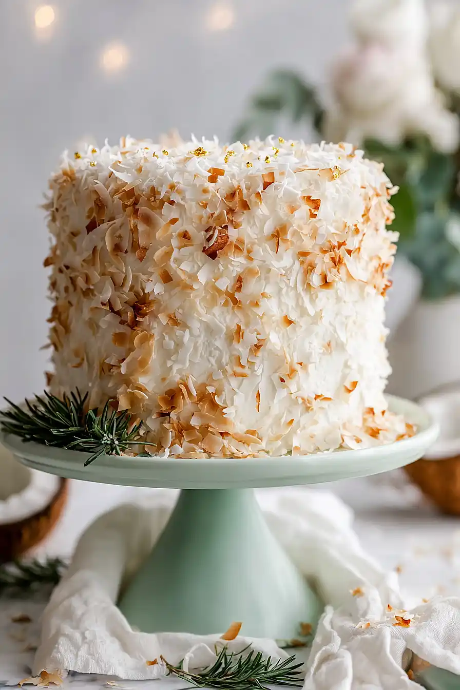 Classic Christmas Coconut Cake