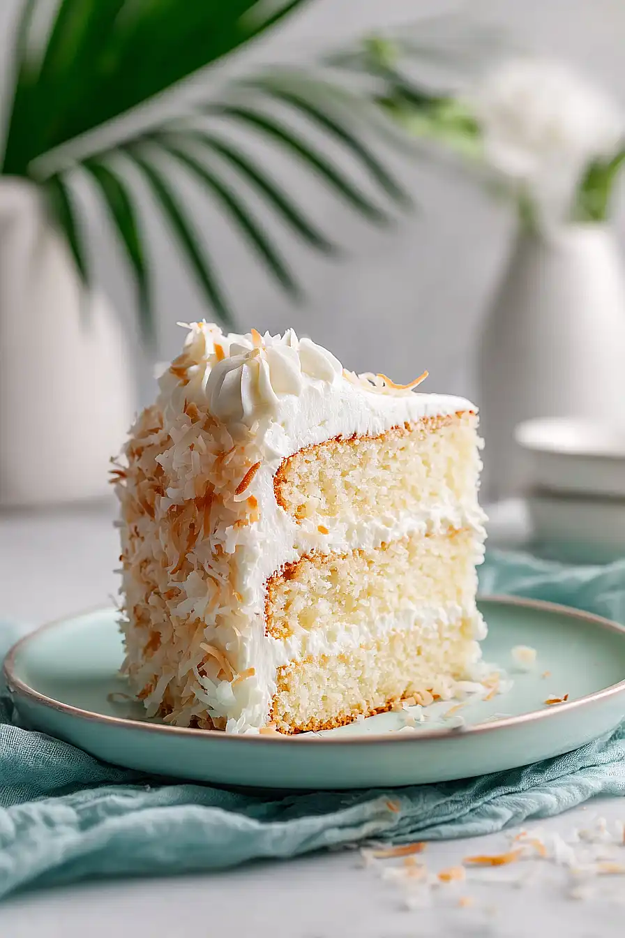Rich Coconut Cake with Cream Cheese Frosting