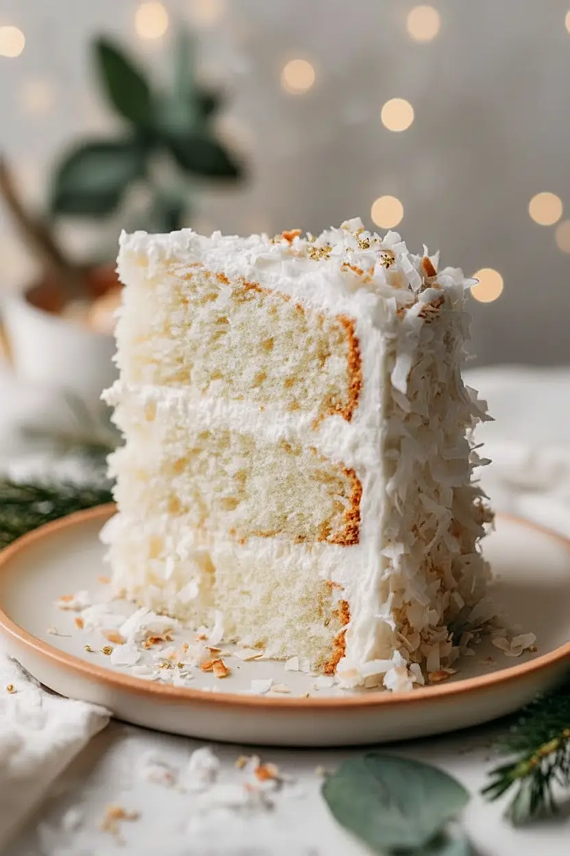 Classic Christmas Coconut Cake