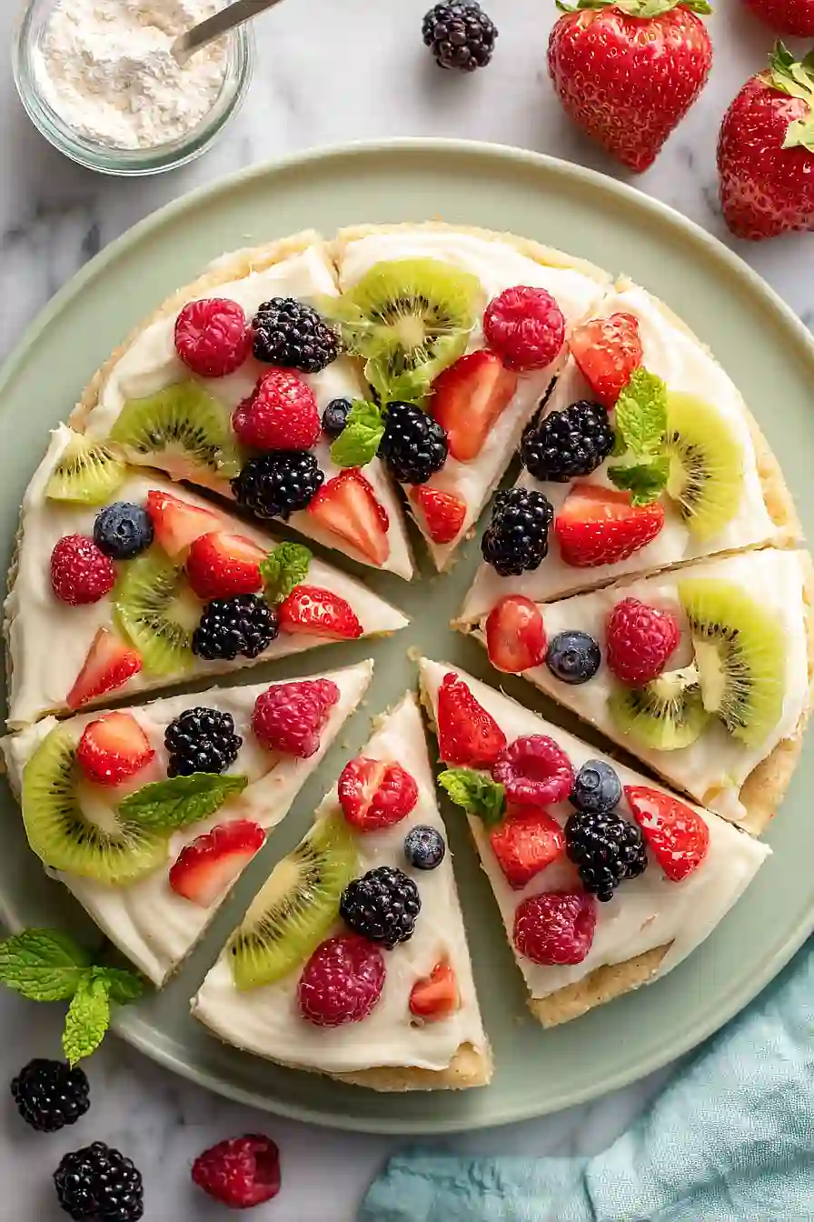 Delicious Vegan Gluten Free Fruit Pizza
